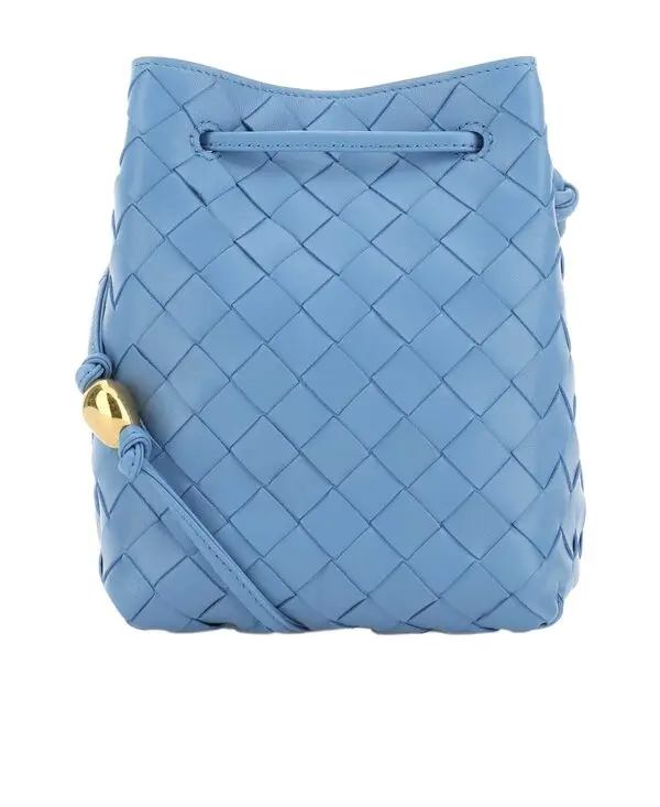 Bottega Veneta Woven Bucket Bag - Blue