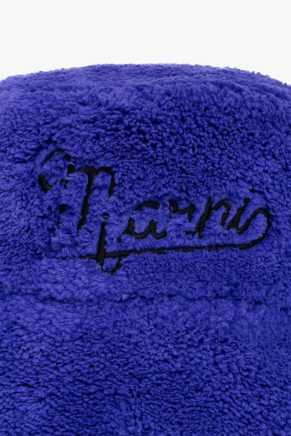 Marni Shearling Bucket Hat - Blue