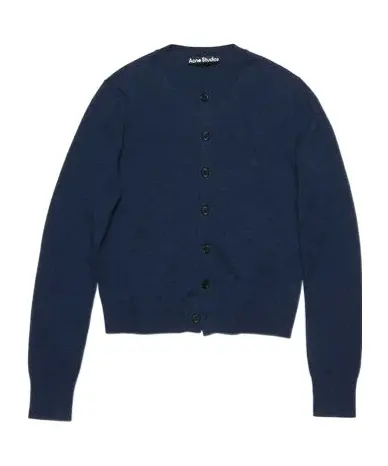 Acne Studios Crew Neck Long Sleeve Sweater - Blue