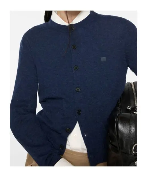 Acne Studios Crew Neck Long Sleeve Sweater - Blue