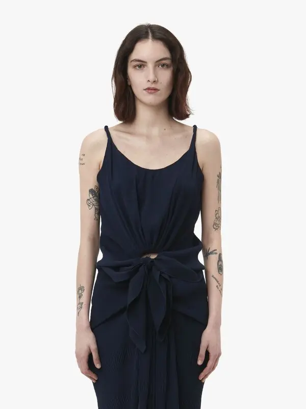 J.W.ANDERSON Knotted Strap Top - Blue