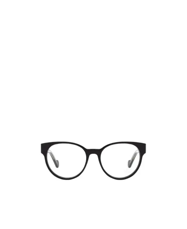 Moncler Round Frame Eyeglasses - Black