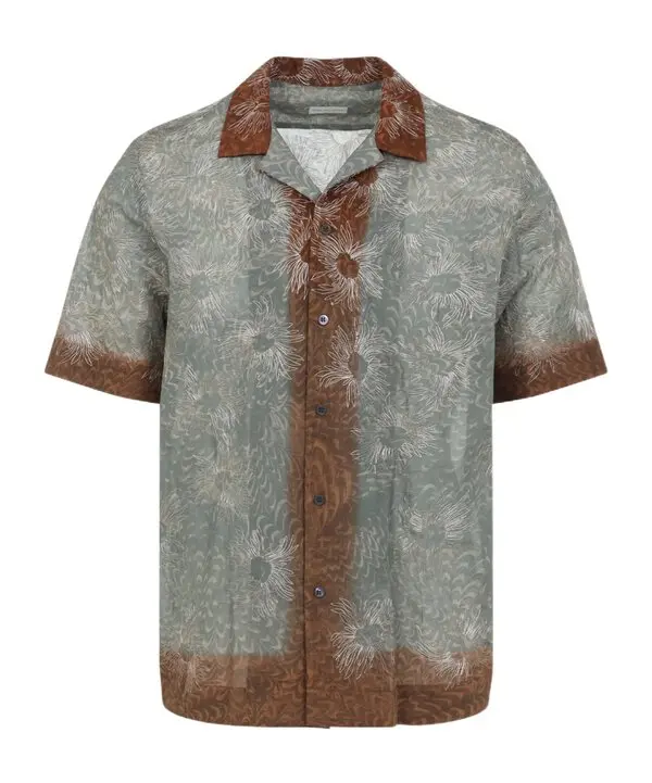 Dries Van Noten Embroidered Short-sleeved Shirt - Mint