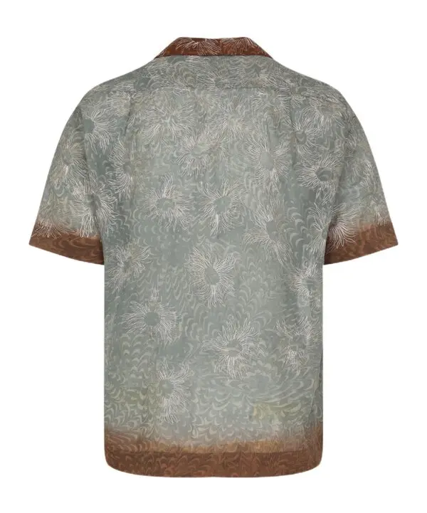 Dries Van Noten Embroidered Short-sleeved Shirt - Mint