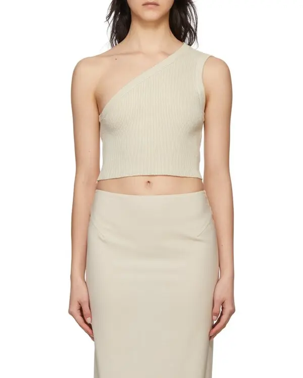 Jacquemus Asymmetrical Ribbed Knit Top