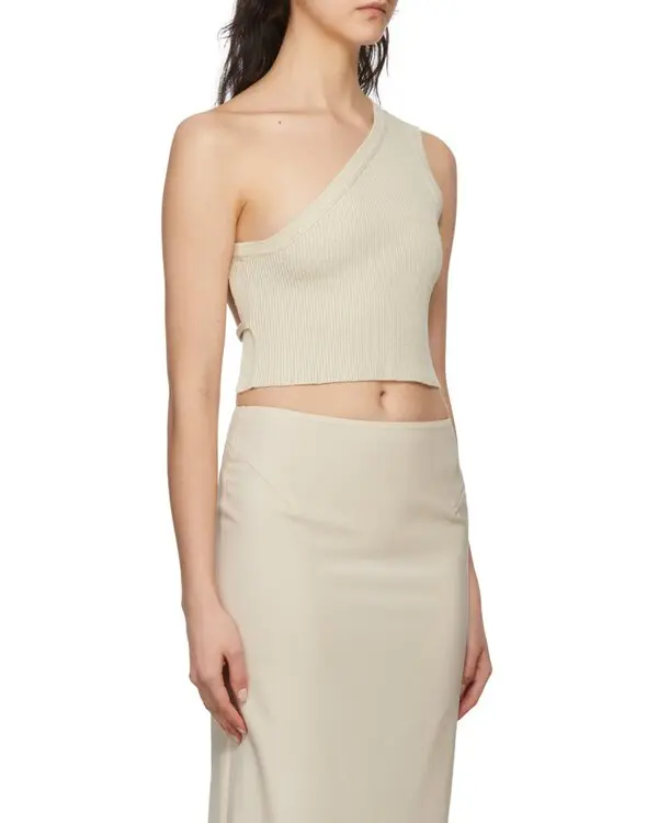 Jacquemus Asymmetrical Ribbed Knit Top
