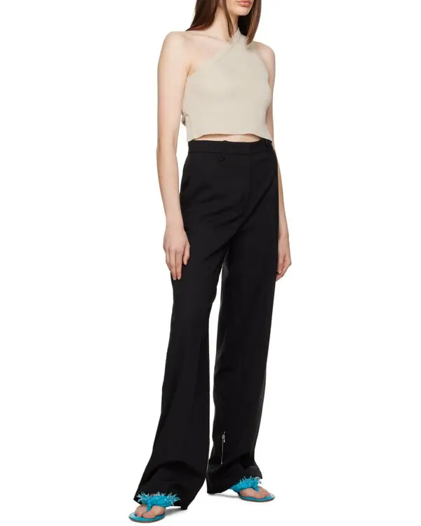 Jacquemus Asymmetrical Ribbed Knit Top