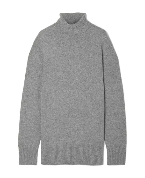 THE ROW Stepny High-neck Wool Sweater - Grey