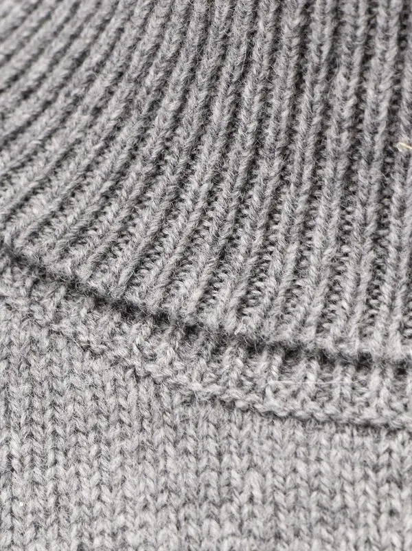 THE ROW Stepny High-neck Wool Sweater - Grey