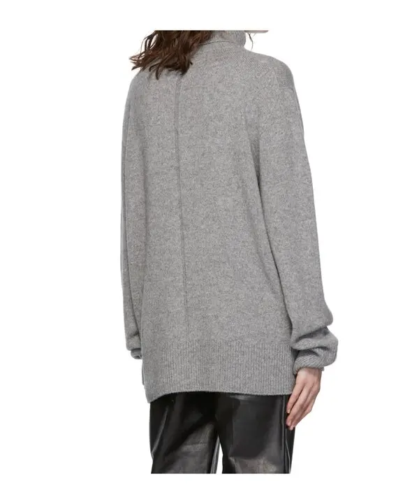 THE ROW Stepny High-neck Wool Sweater - Grey