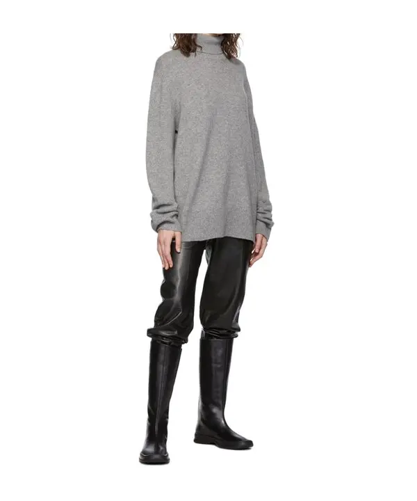 THE ROW Stepny High-neck Wool Sweater - Grey