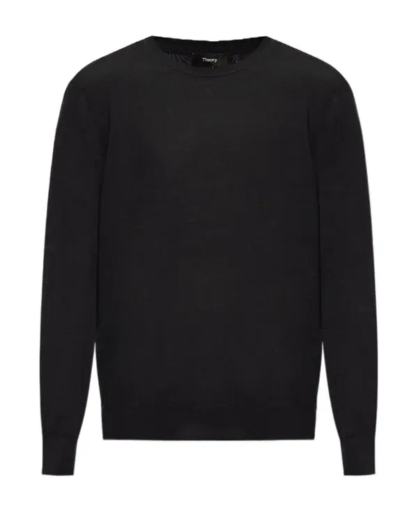 Theory Long-sleeved Crewneck Knit Jumper - Black