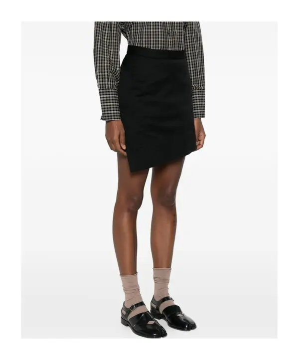 VIVIENNE WESTWOOD Asymmetric High-waisted Mini Skirt - Black