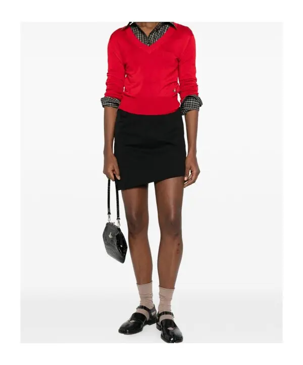 VIVIENNE WESTWOOD Asymmetric High-waisted Mini Skirt - Black