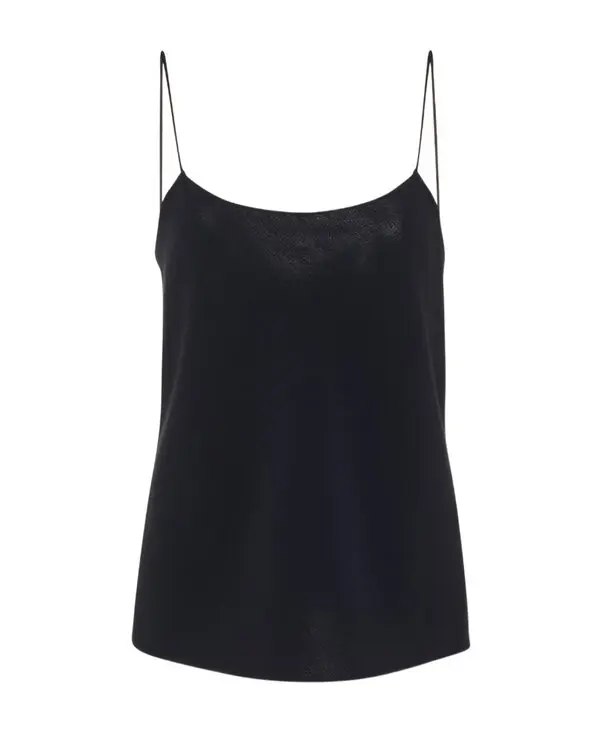 THE ROW Spaghetti Strap Tank Top - Black