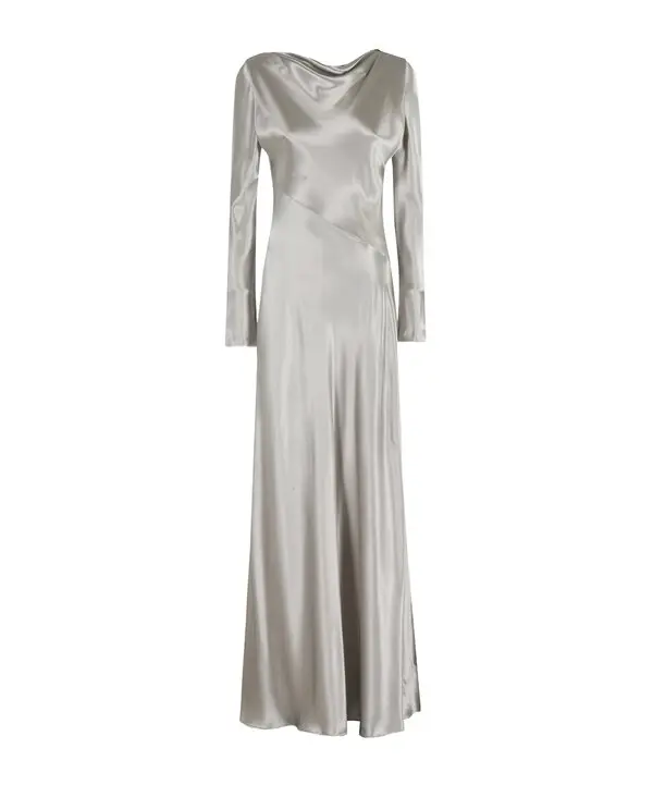 Alberta Ferretti Long Sleeve Gown
