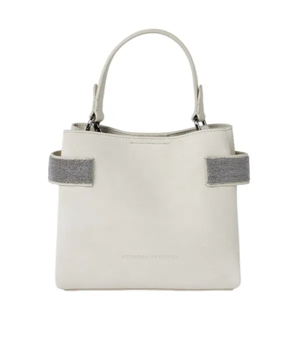 Brunello Cucinelli Embellished Handbag - Light Gray