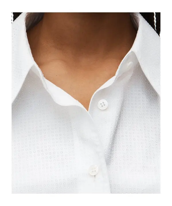 Alexander Wang Cropped Crystal Embellished Drawstring Shirt