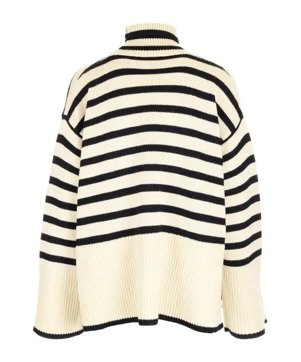 TOTEME Striped Turtleneck Knitted Sweater