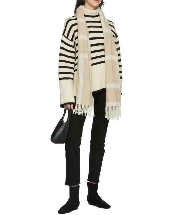 TOTEME Striped Turtleneck Knitted Sweater