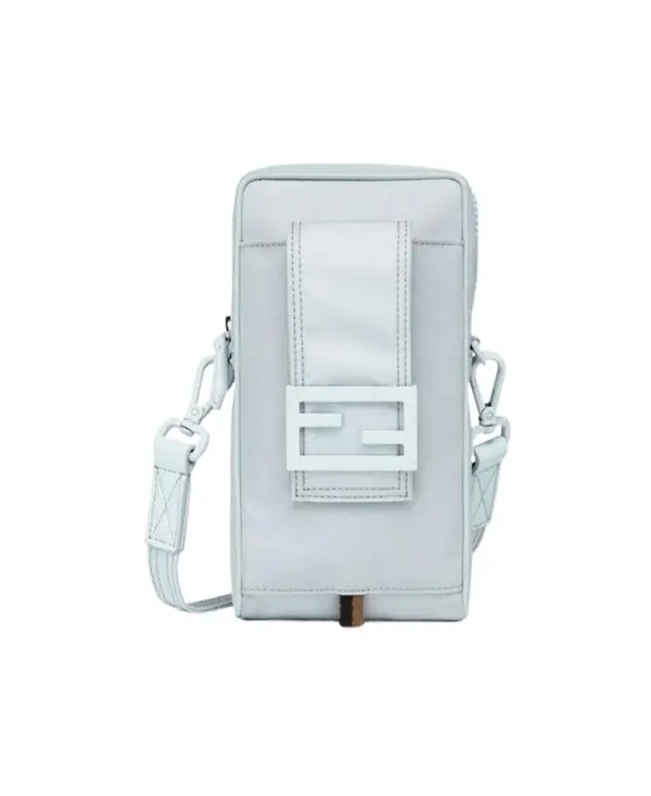 Fendi Baguette Ff Buckle Crossbody Bag - White