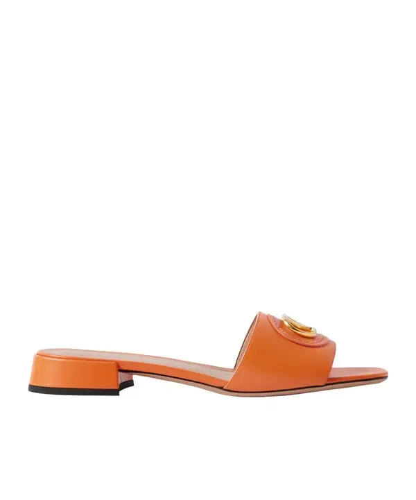 Valentino Garavani Vlogo Signature Slides - Orange