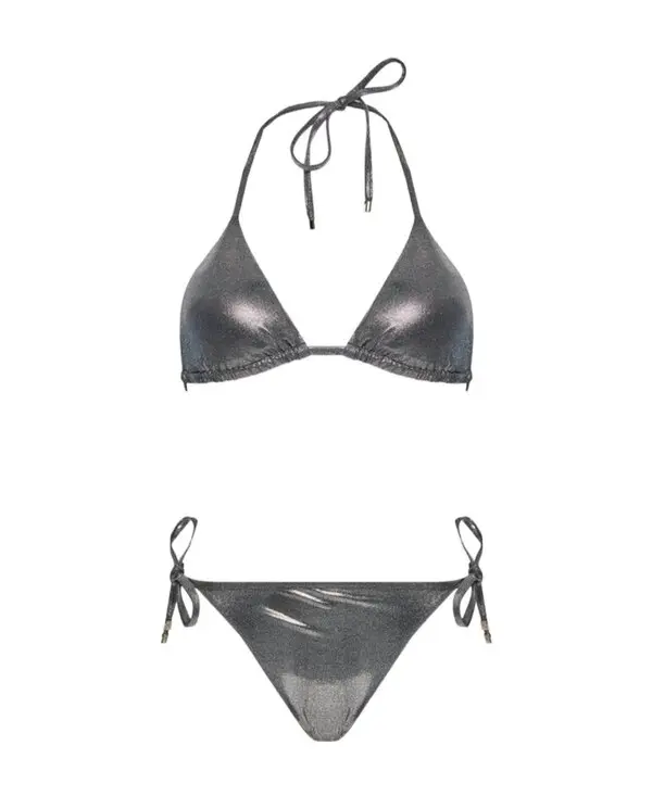 Emporio Armani Logo Triangle Bikini Set - Gray