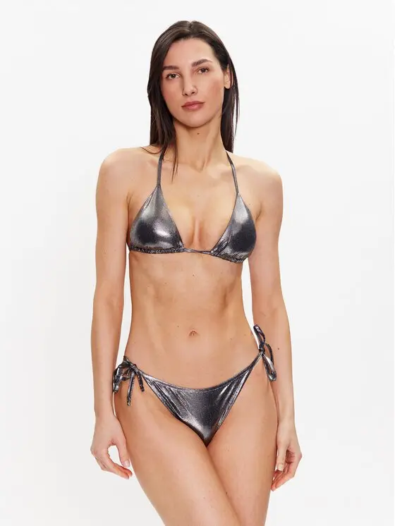 Emporio Armani Logo Triangle Bikini Set - Gray