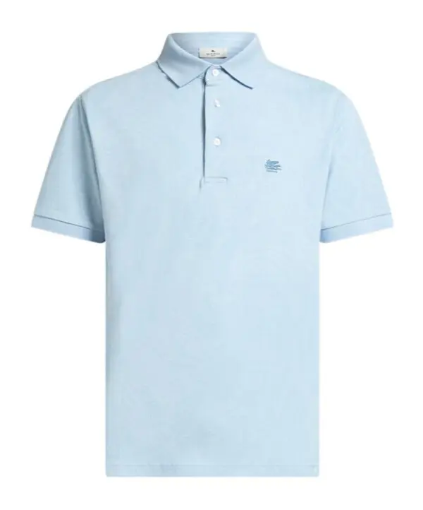 Etro Pegaso Embroidered Short Sleeved Polo Shirt
