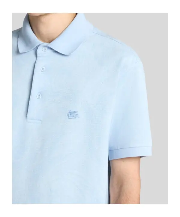 Etro Pegaso Embroidered Short Sleeved Polo Shirt