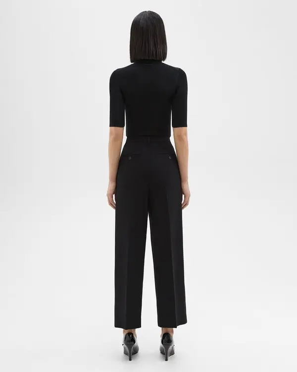 Theory High Waist Wide Leg Trousers