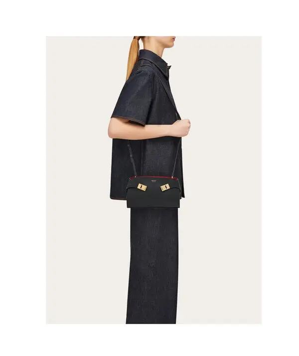 FERRAGAMO Wide Shoulder Strap Shoulder Bag - Green