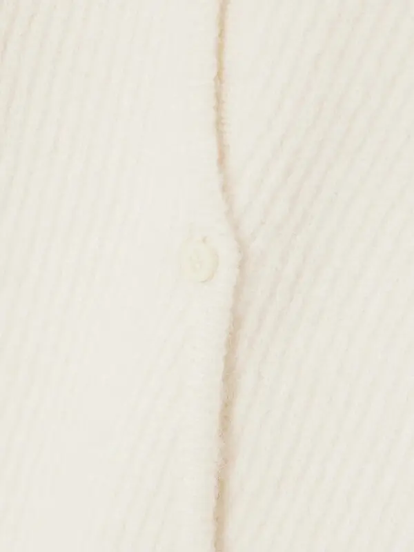 Jacquemus La Maille Pau Long-sleeved Knitted Cardigan - White