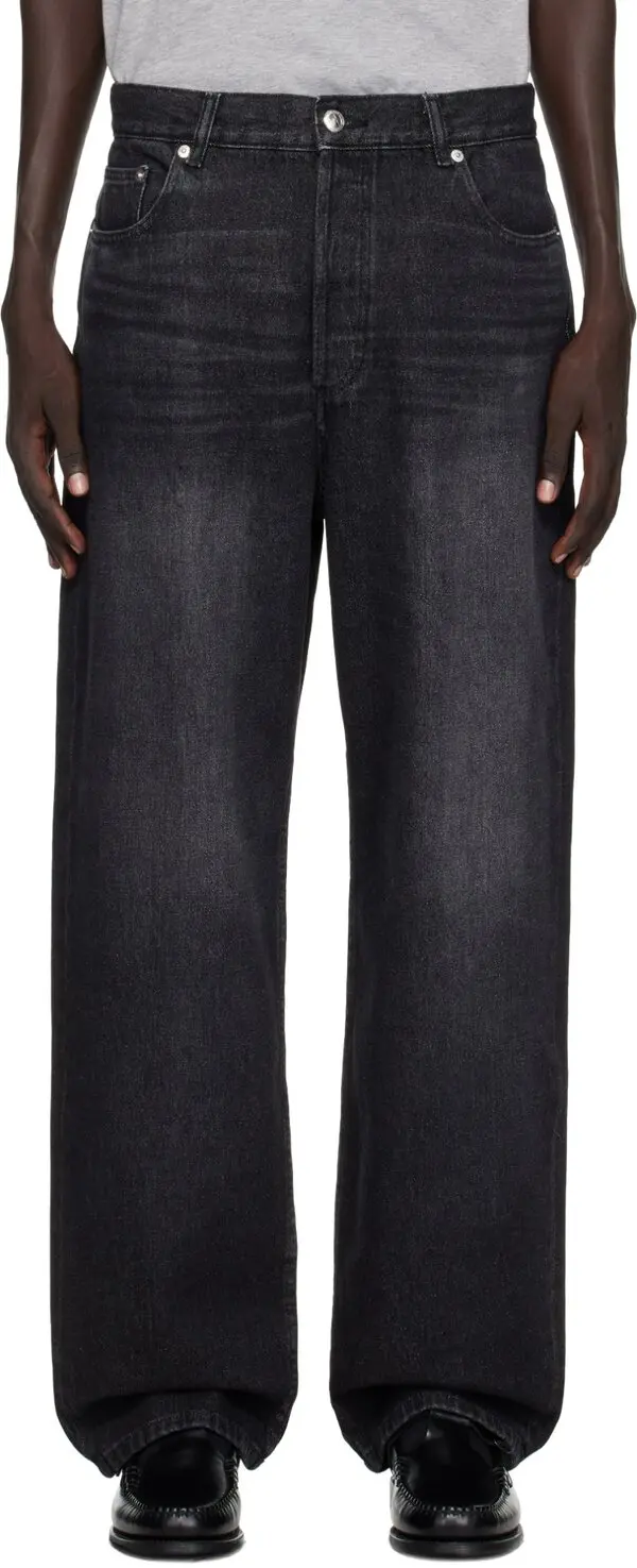 A.p.c. High-rise Wide-leg Jeans - Black