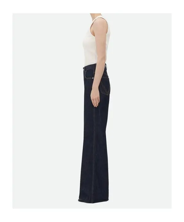 Bottega Veneta Mid-rise Palazzo Jeans - Black