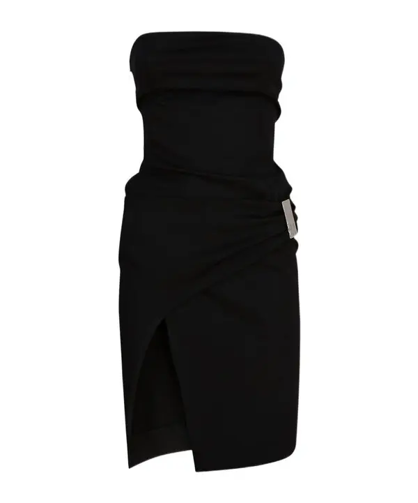 Attico Off-the-shoulder Midi Dress With Slits