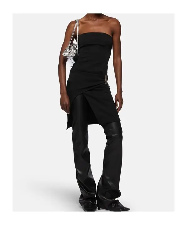 Attico Off-the-shoulder Midi Dress With Slits