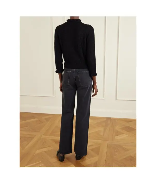 DÔEN Long-sleeved Cardigan With Ruffle Trim