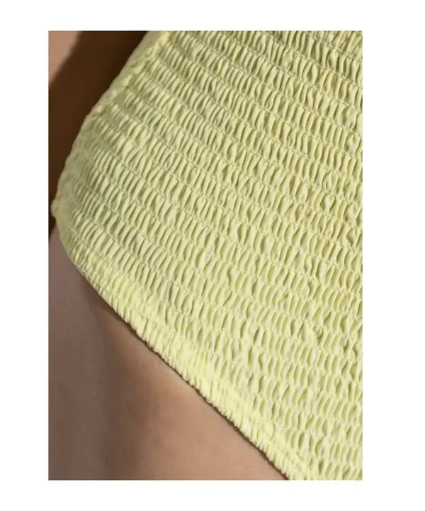 Tory Burch Smocked High-waisted Bikini Bottom