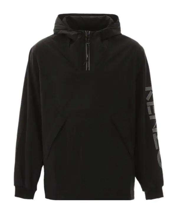 Kenzo Logo Print Hooded Windbreaker