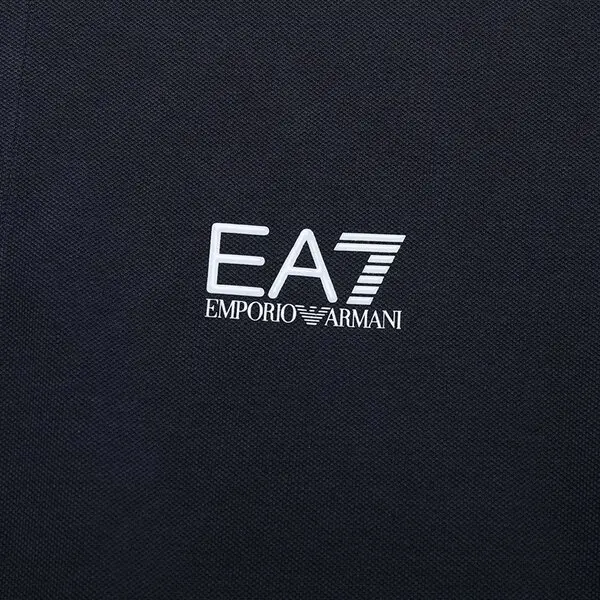 EA7 Contrast Trim Polo Shirt - Black