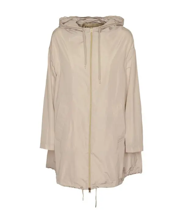 Herno Drawstring Hooded Raincoat - Nude