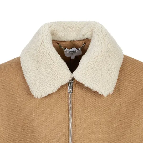 Maison Kitsuné Shearling Collar Bomber Jacket