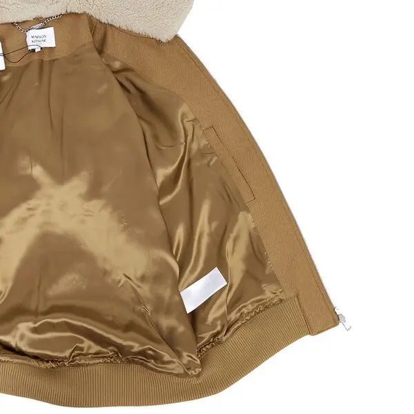 Maison Kitsuné Shearling Collar Bomber Jacket