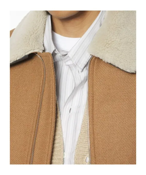 Maison Kitsuné Shearling Collar Bomber Jacket