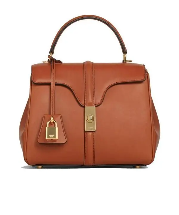 Celine Small 16 Bag In Natural Calfskin - Tan