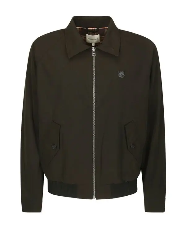 Maison Kitsuné Fox Head Patch Harrington Jacket - Black