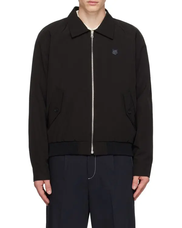 Maison Kitsuné Fox Head Patch Harrington Jacket - Black