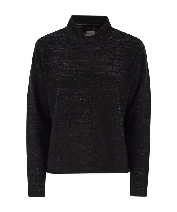 Fabiana Filippi Lurex Detailed Polo Neck Jumper