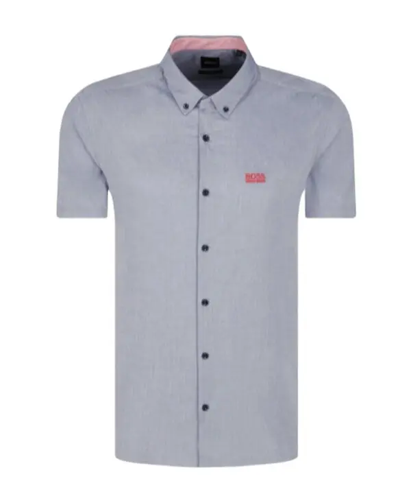 Hugo Boss Logo Detail Short-sleeved Shirt - Gray